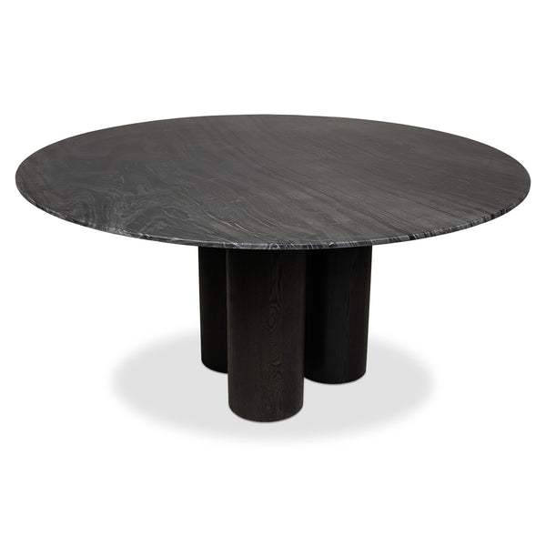 Triple Sec Marble Dining Table in Black Oak - ModShop