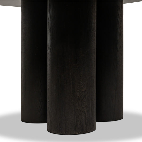Triple Sec Marble Dining Table in Black Oak - ModShop