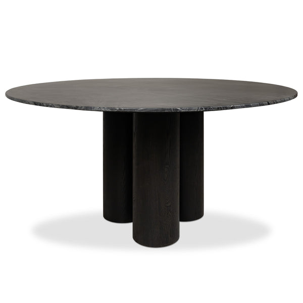 Triple Sec Marble Dining Table in Black Oak - ModShop