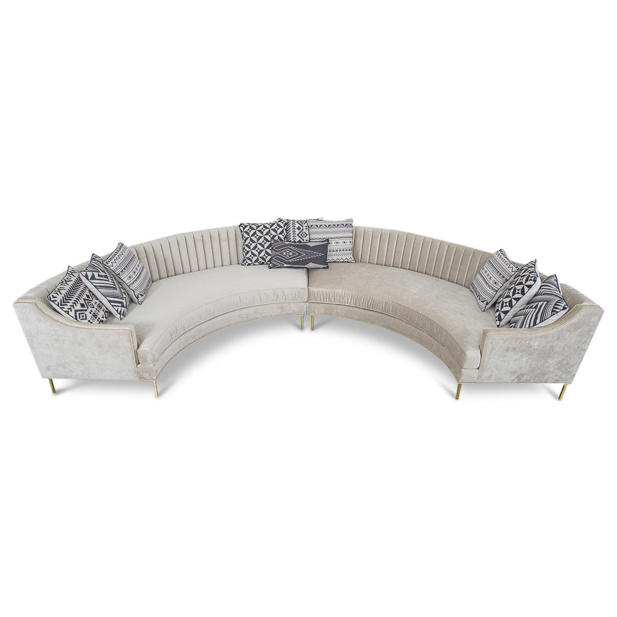 Circle Sectional with Channel Tufting - ModShop