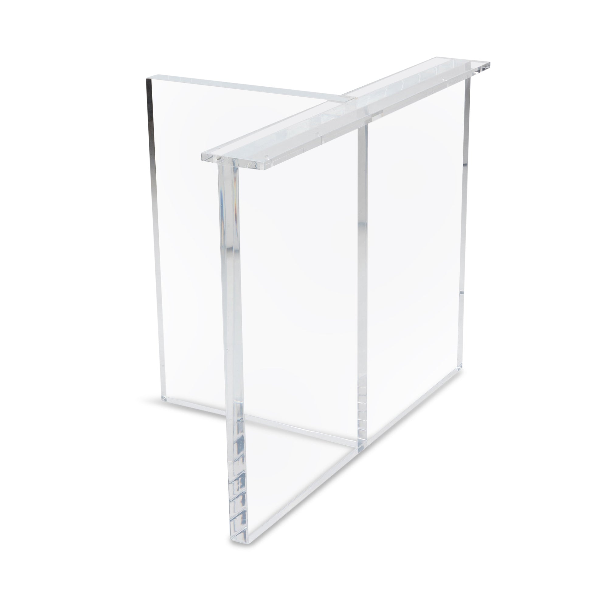 Modern Clear Lucite X-Base for Custom Tables - ModShop