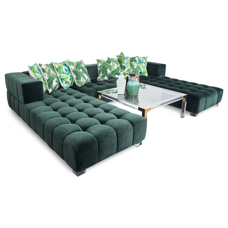 Delano Modular U-Sectional - Hunter Velvet Upholstery - ModShop