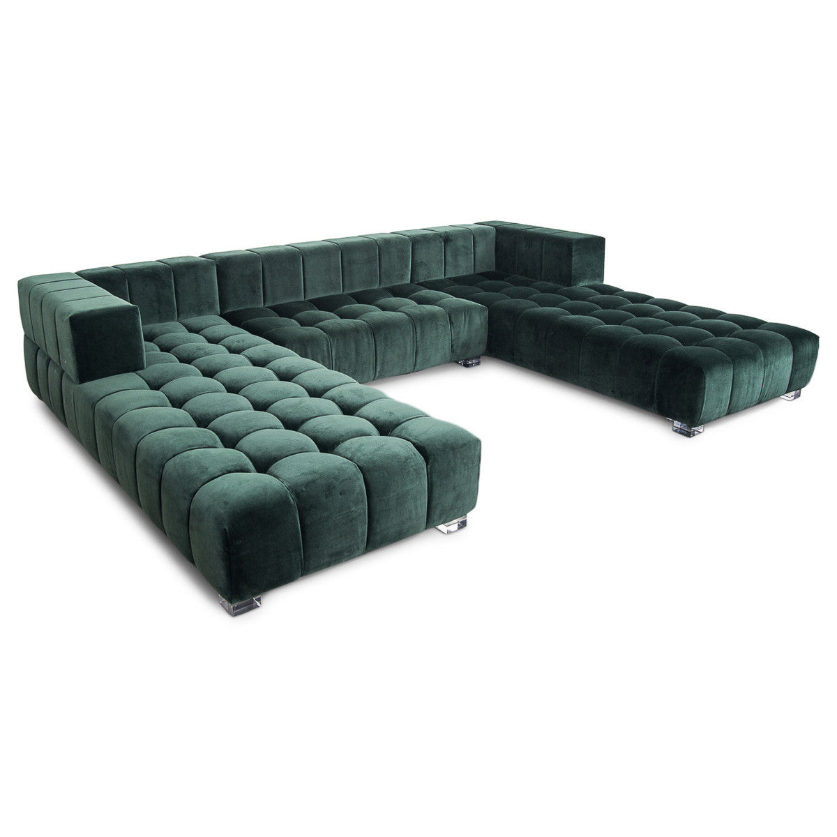 Delano Modular U-Sectional - Hunter Velvet Upholstery - ModShop