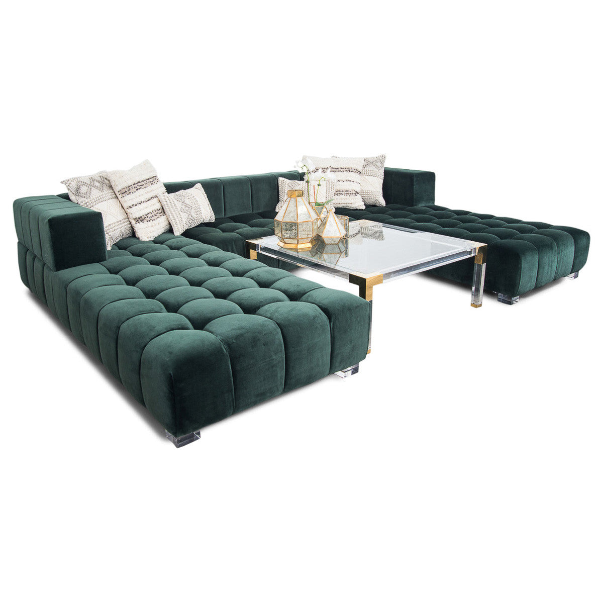 Delano Modular U-Sectional - Hunter Velvet Upholstery - ModShop