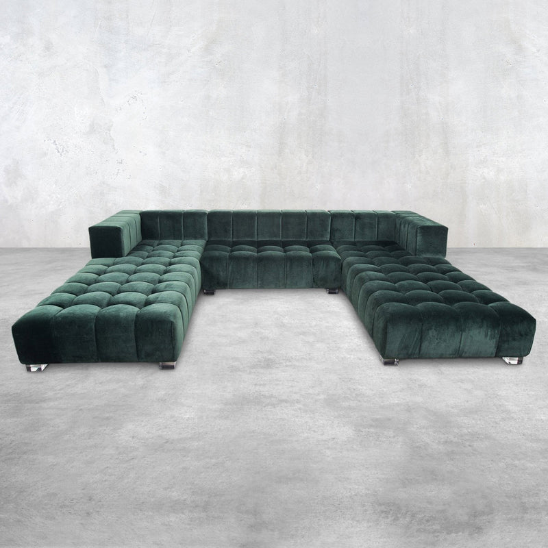 Delano Modular U-Sectional - Hunter Velvet Upholstery - ModShop
