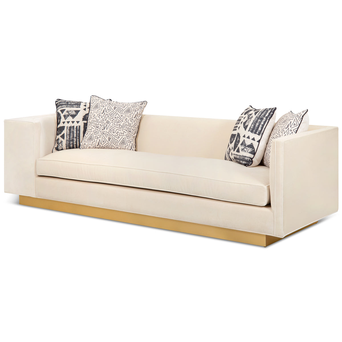 Goldfinger Sofa with Brushed Brass Toe Kick - ModShop