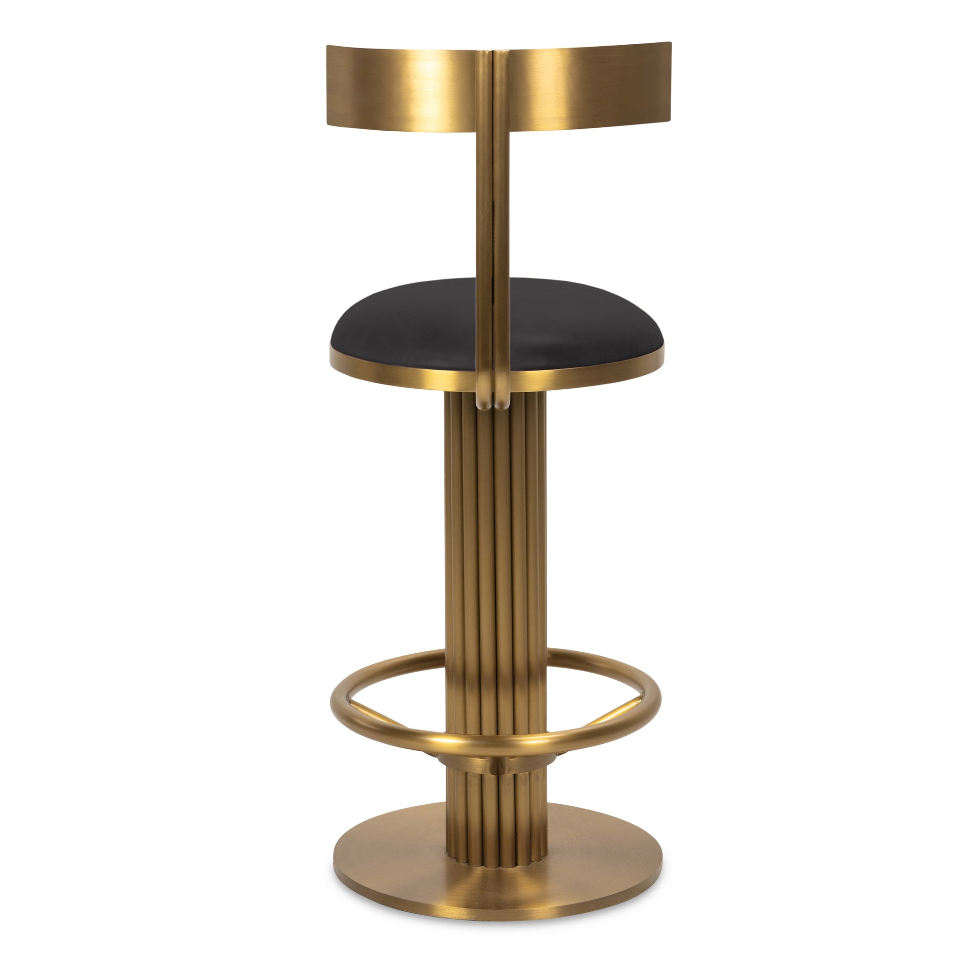 Happy Hour Barstool - Faux Leather and Brushed Brass - ModShop