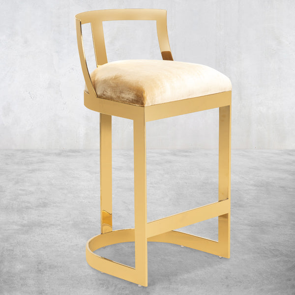 Madrid Bar and Counter Stool in Nugget Trend Velvet - ModShop