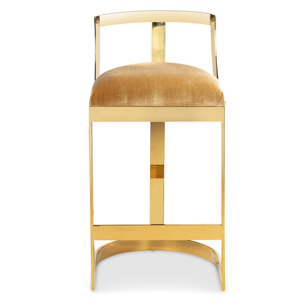 Madrid Bar and Counter Stool in Nugget Trend Velvet - ModShop
