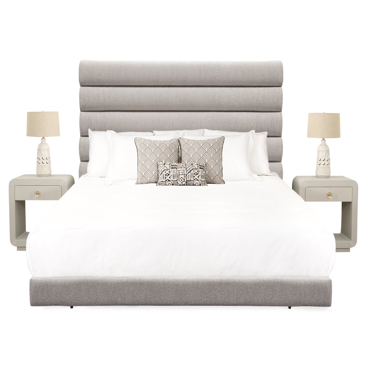 Milan Bed in Textured Fabric - ModShop