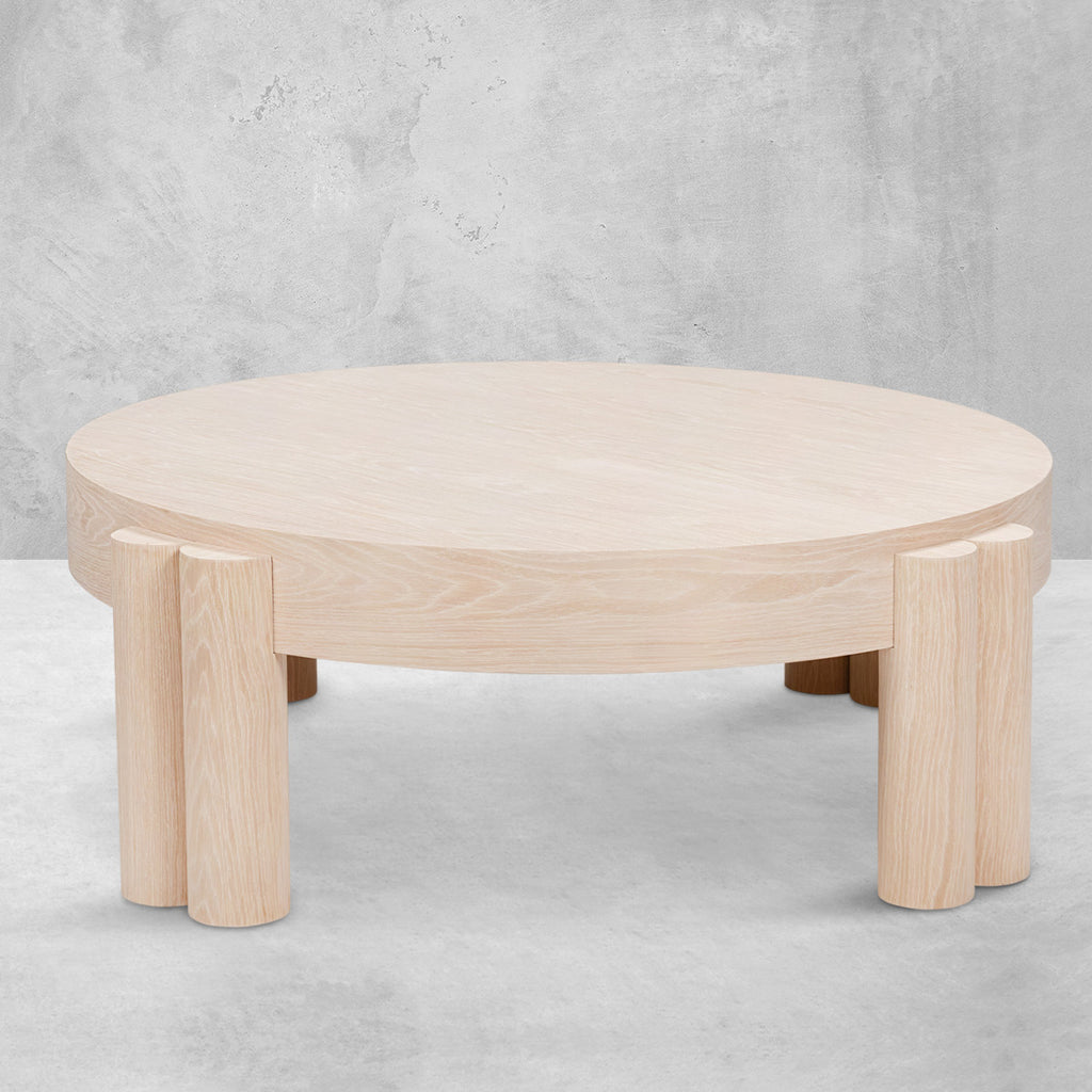 Round Italia Coffee Table in White Oak ModShop