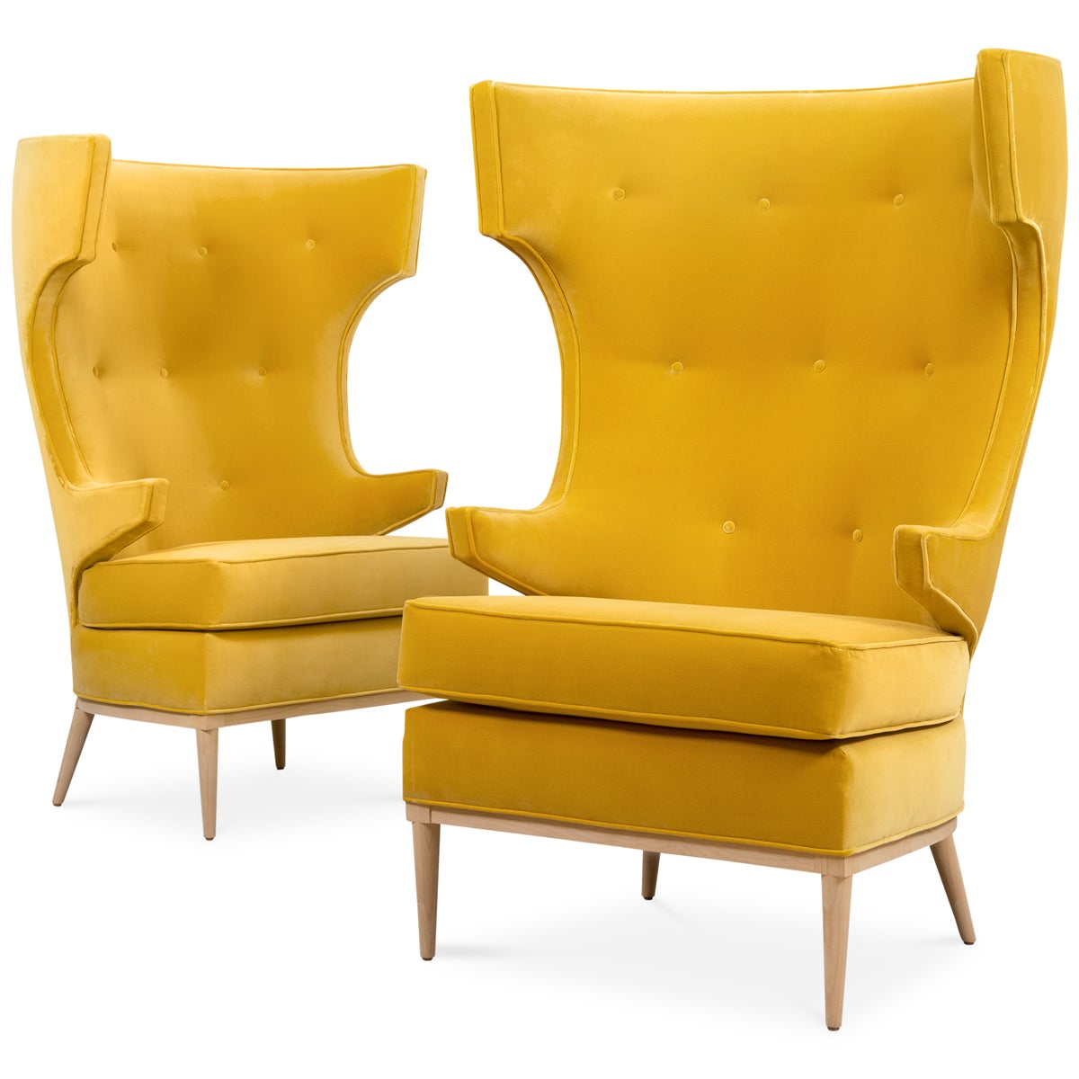 Modern Wing Chair in Velvet | Modshop - ModShop