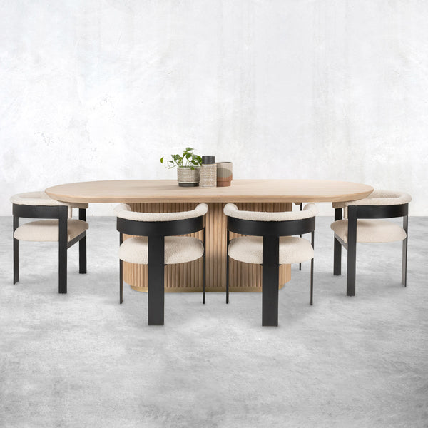 Ubud Oval Dining Table in Ash Wood - ModShop